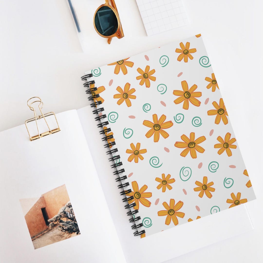 Floral Spiral Notebook - Cheerful & Inspiring Journal, Perfect for ...