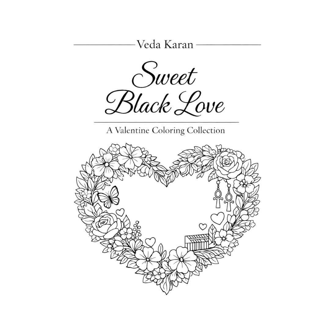 Sweet Black Love: A Valentine Coloring Collection - Etsy