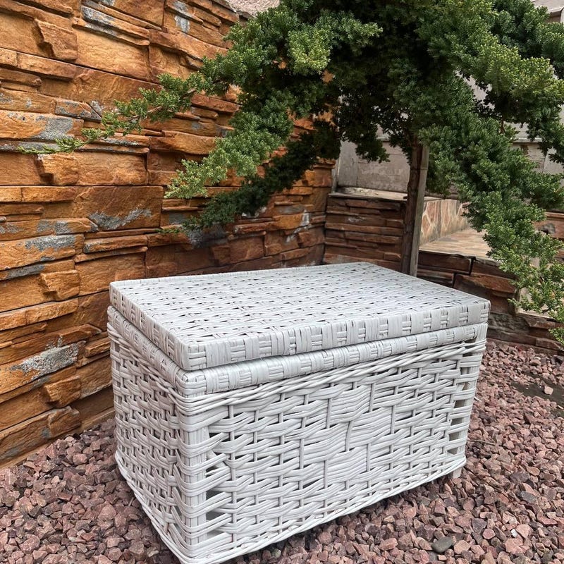 Wicker Blanket Chest - Etsy