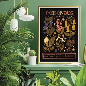 Art Print | Poisonous Plants Chart | Hand Lettered Botanical ...