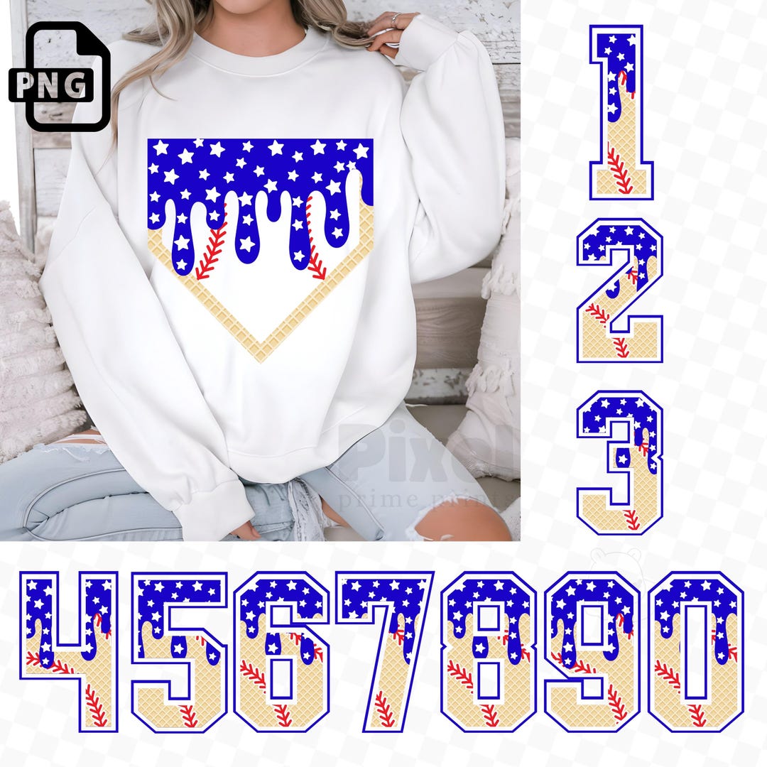 Jersey USA Numbers | Sprinkles Ice Cream Numbers|homeplate Png ...