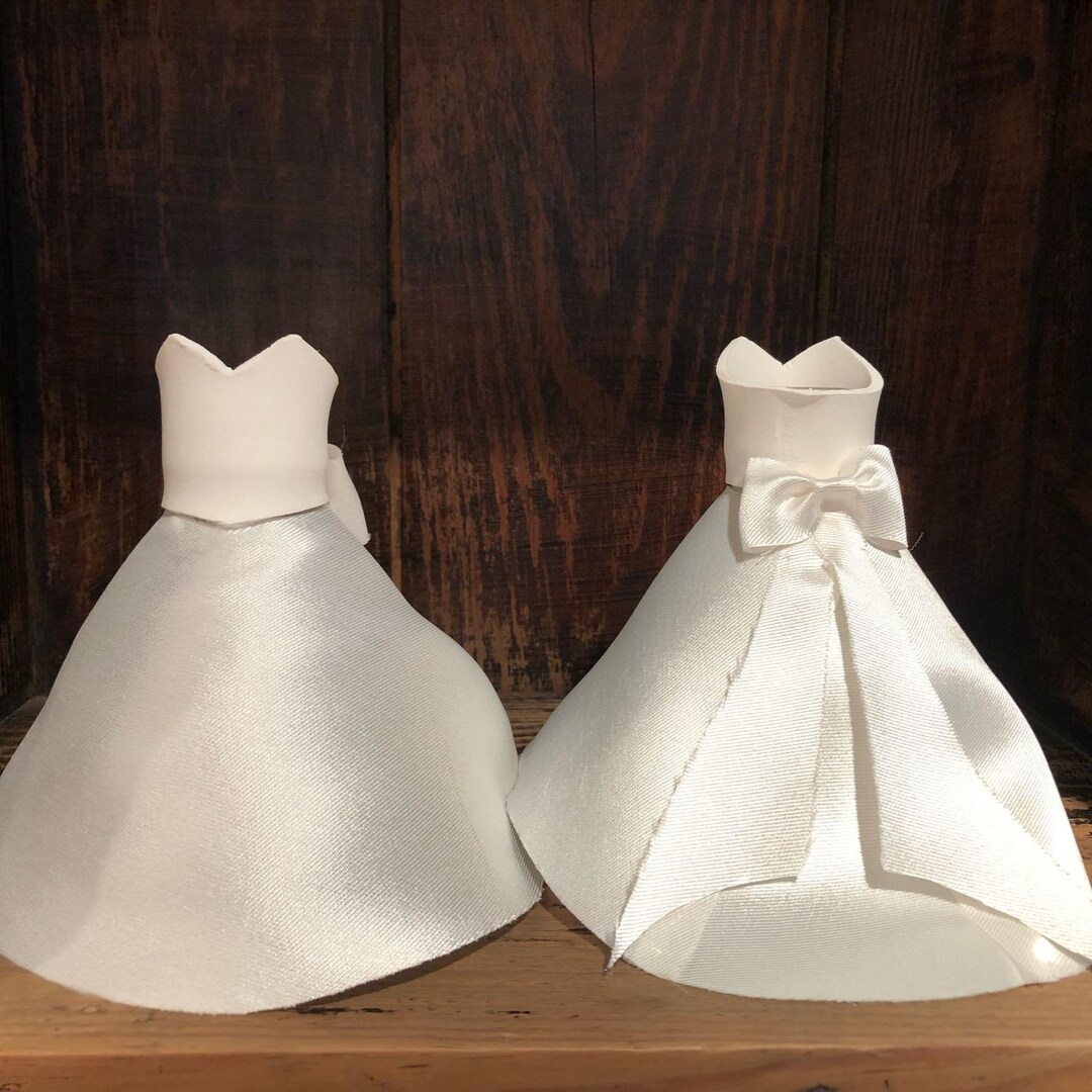 White Plaster Bridal Dress Vase Table Centerpiece - Chupachachoche ...