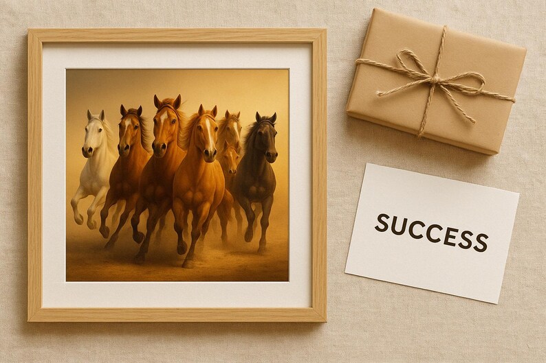 Eight Horses Wall Art – Feng Shui Printable Poster, Galloping Horse ...