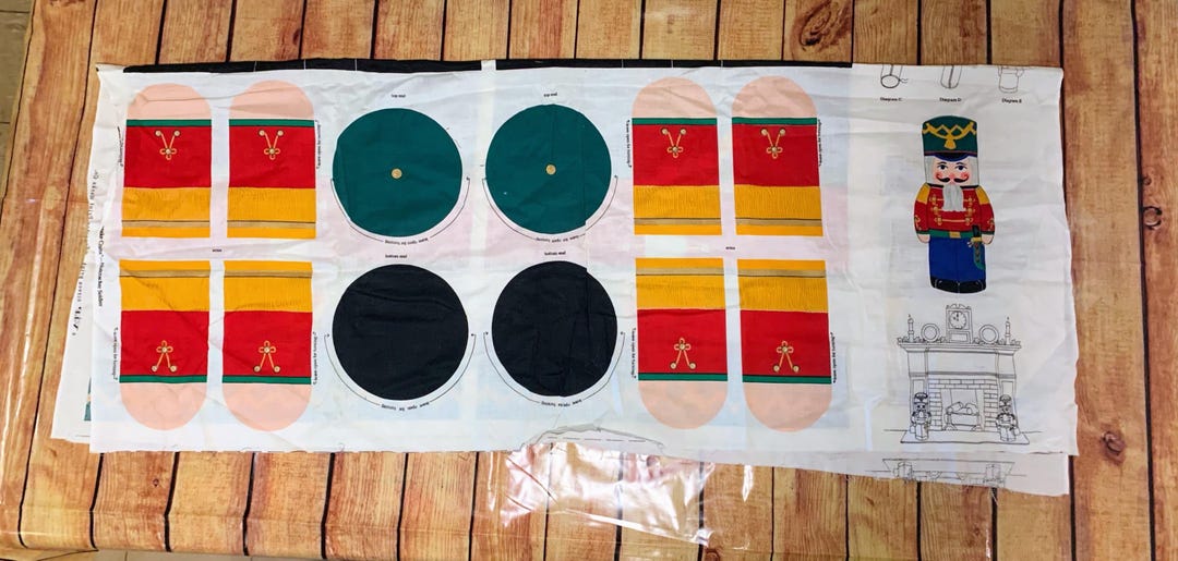 Vintage VIP Cranston Print Works Co. Nutcracker Soldier Fabric Panel ...