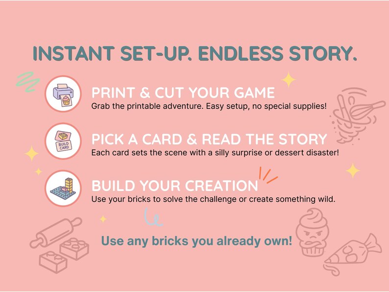 Building Game Printable for Kids Bake-off Challenge Screen-free ...