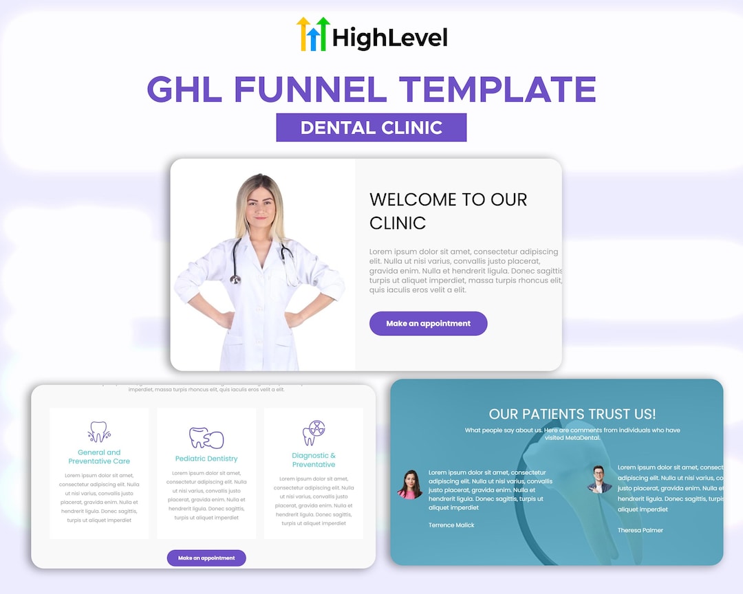 Go High Level Funnel Template for Dental Clinic - Etsy