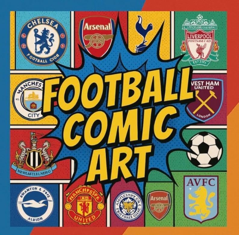 The Emirates Stadium Arsenal Comic Book Print Wall Art Poster - the ...