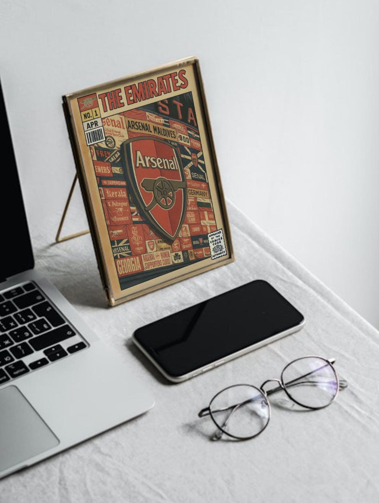 The Emirates Stadium Arsenal Comic Book Print Wall Art Poster - the ...