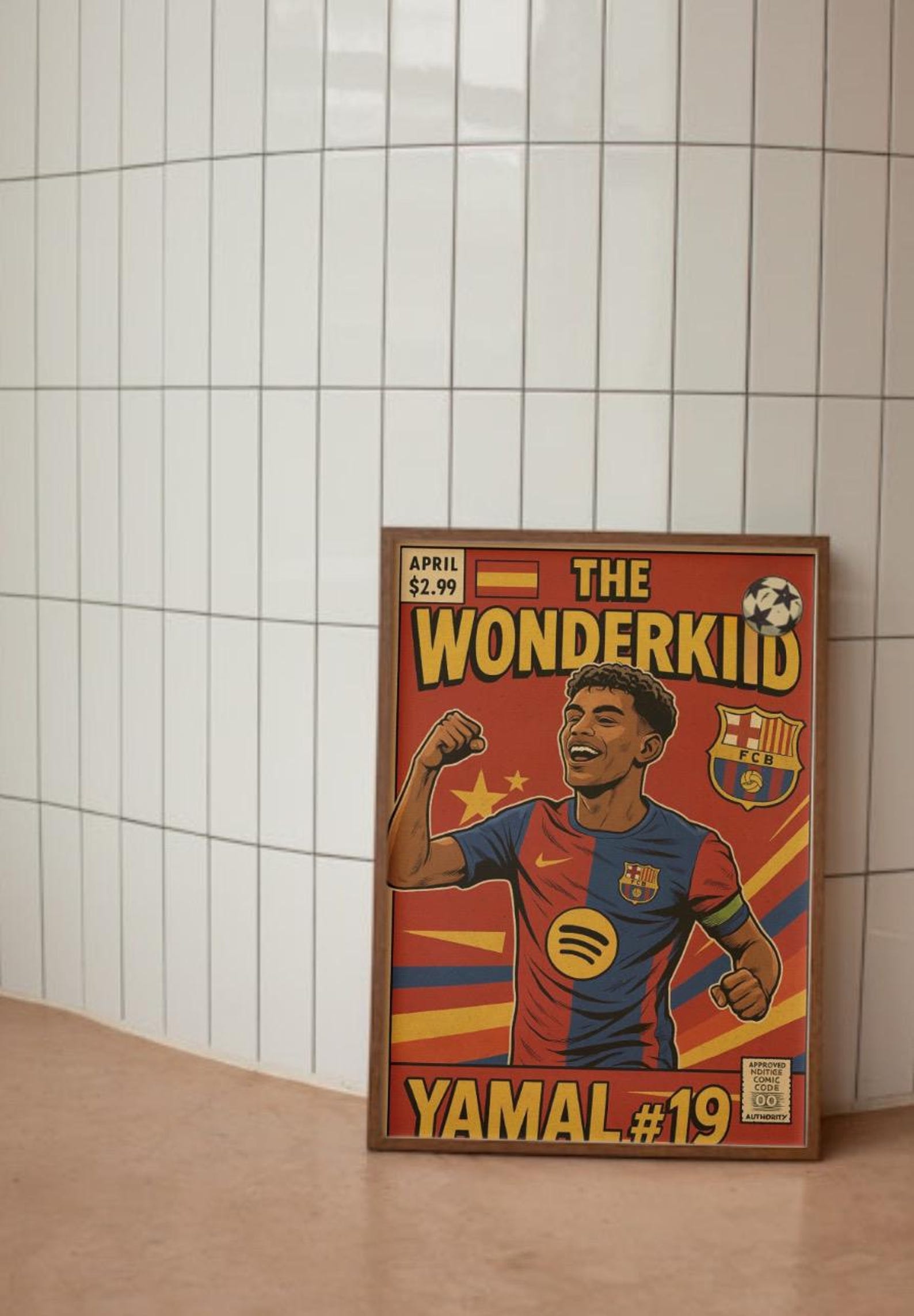 Lamine Yamal Barcalona Comic Book Print Wall Art Poster - the Wonderkid ...