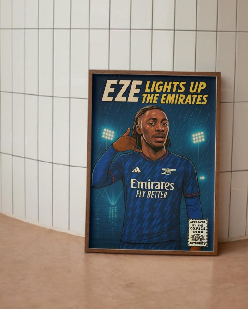 Eberechi Eze Arsenal Poster Comic Book Print Wall Art Poster - Eze ...