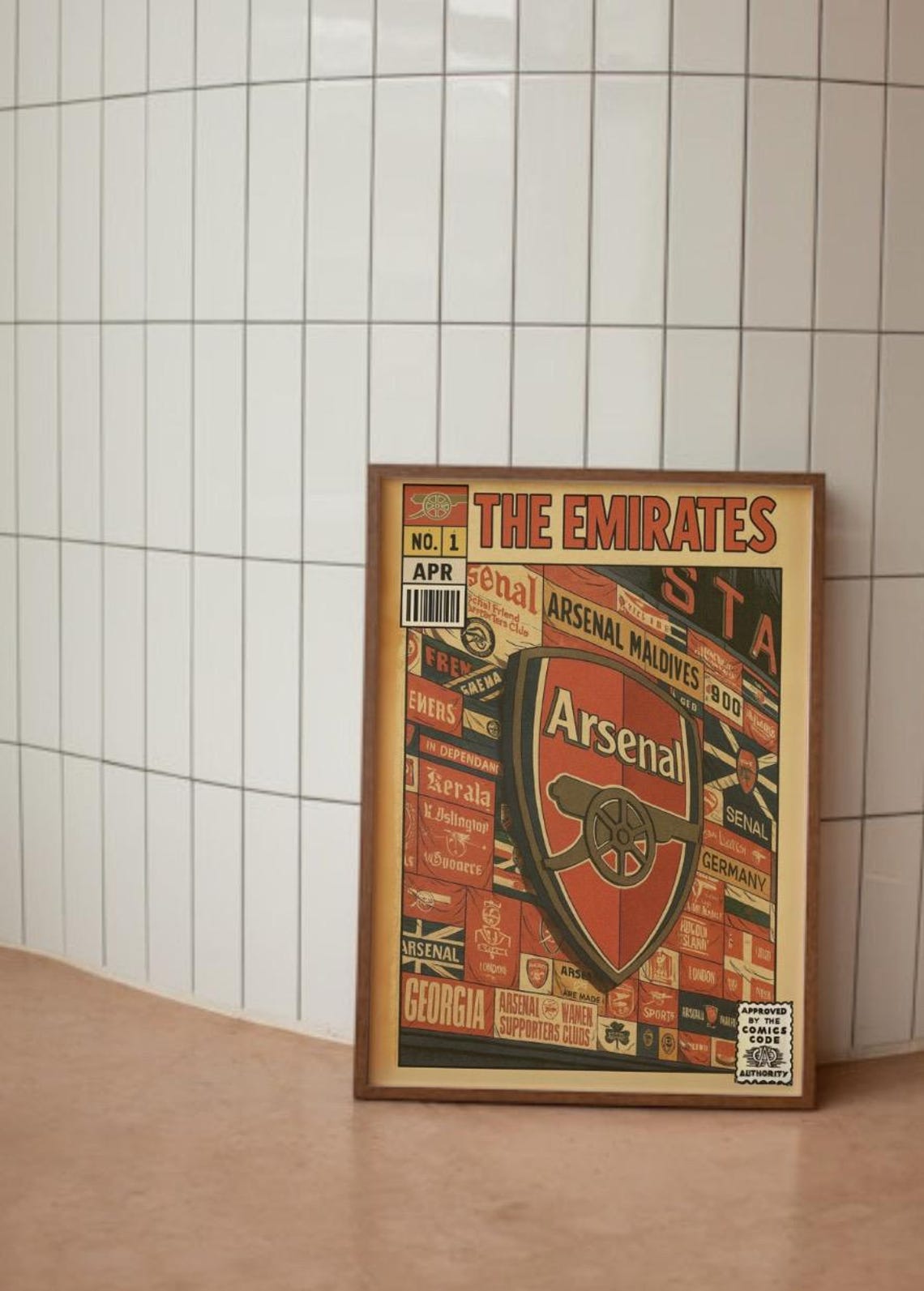 The Emirates Stadium Arsenal Comic Book Print Wall Art Poster - the ...
