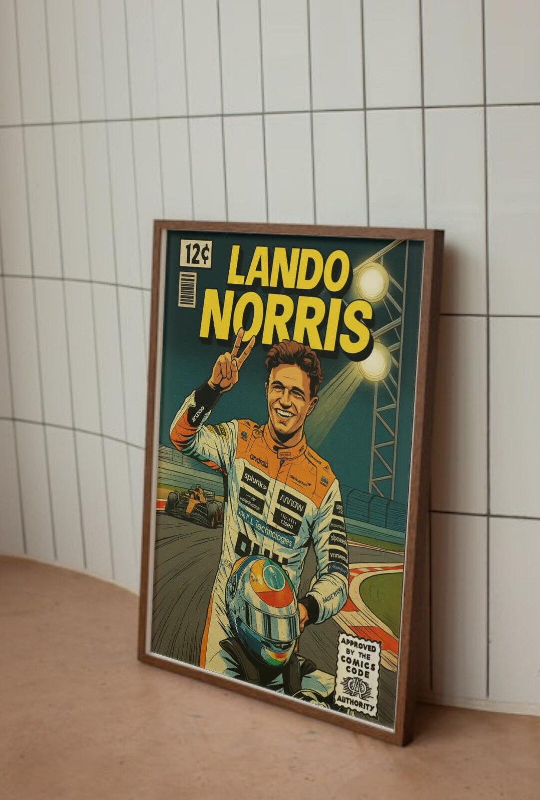 Lando Norris F1 Comic Book Print Wall Art Poster - Team Mclaren ...