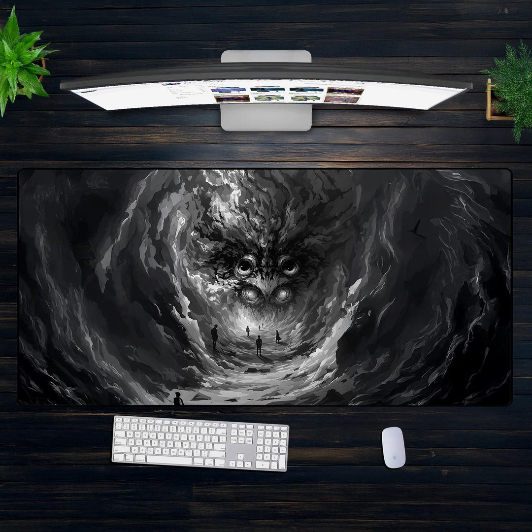 Cosmic Horror Eye Vortex XXL Desk Mat - Dark Surreal Mouse Pad ...