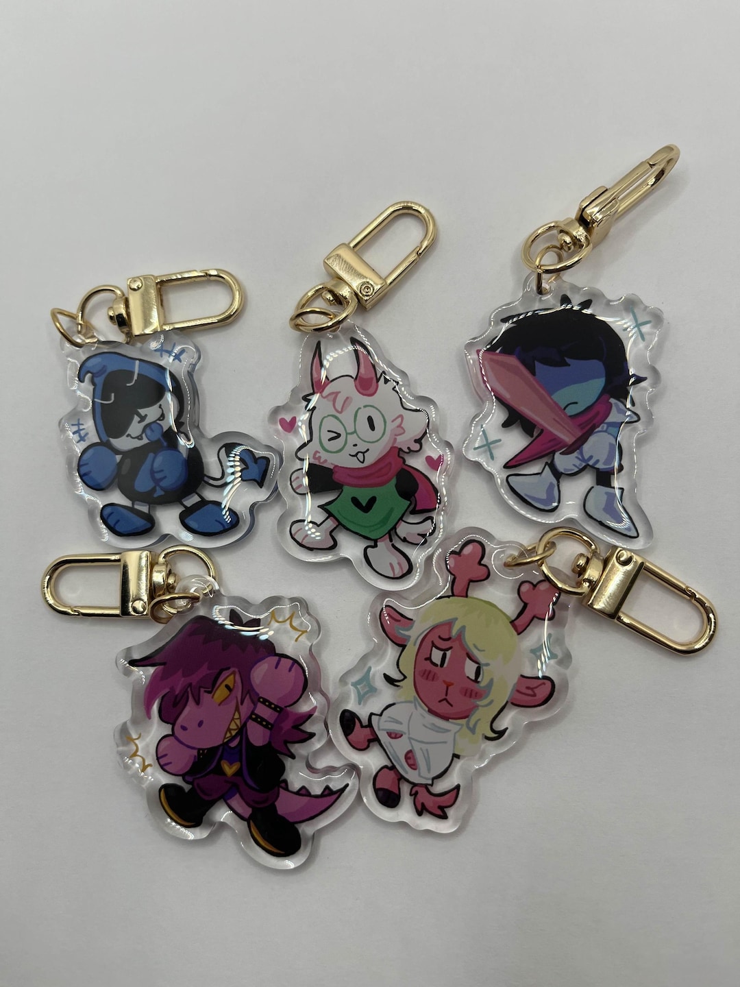 Deltarune Epoxy Acrylic Keychain Charms: Hand-drawn Art - Etsy