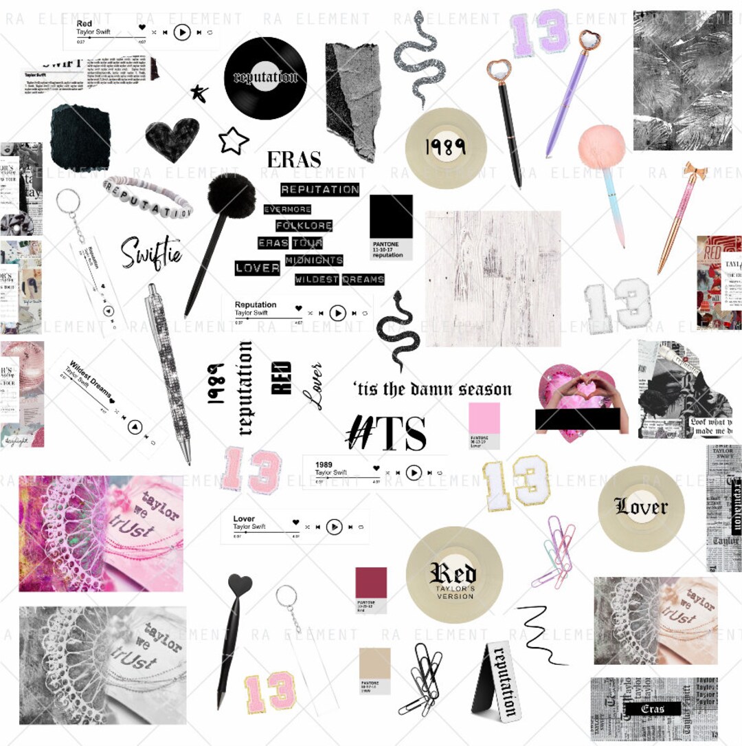 The Eras Collection | Luxe Digital Planner Stickers, Magazine Collage ...