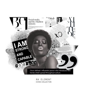 The Iconic Collection | Luxe Digital Planner Stickers, Magazine Collage ...