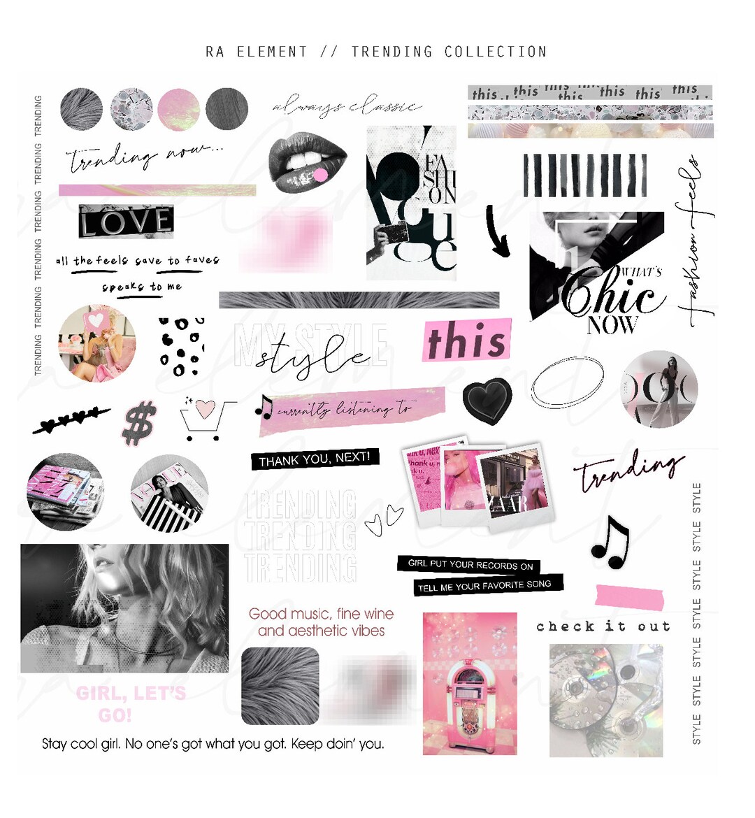 The Trending Collection | Luxe Digital Planner Stickers, Magazine ...