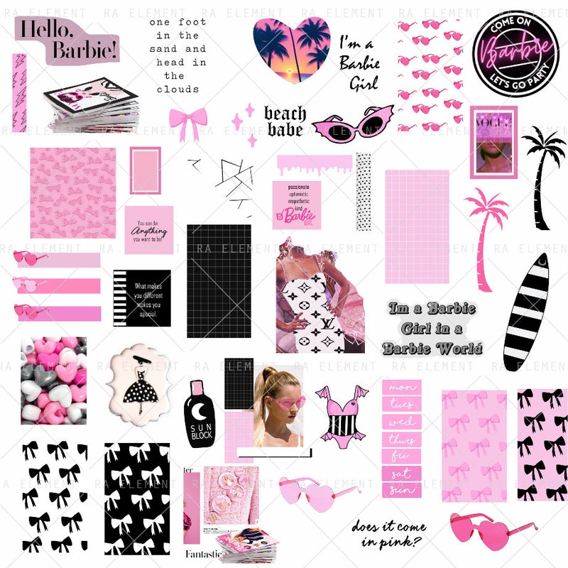 Barbie Printable Stickers - Etsy