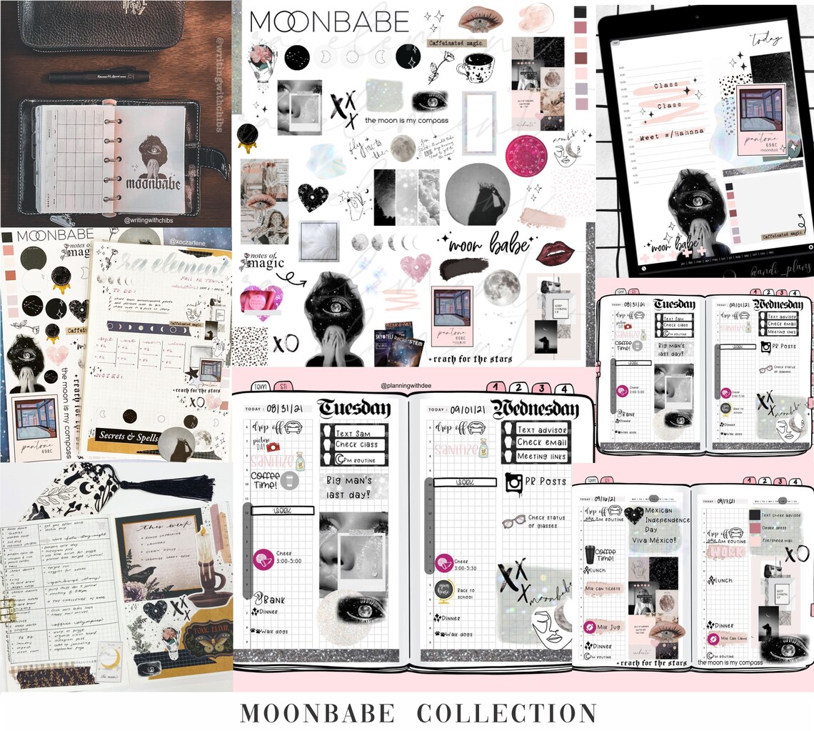 The Moonbabe Collection Luxe Digital Planner Stickers - Etsy