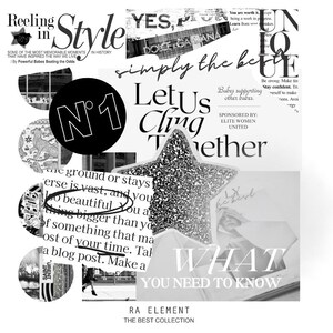 The Best Collection | Luxe Digital Planner Stickers, Magazine Collage ...