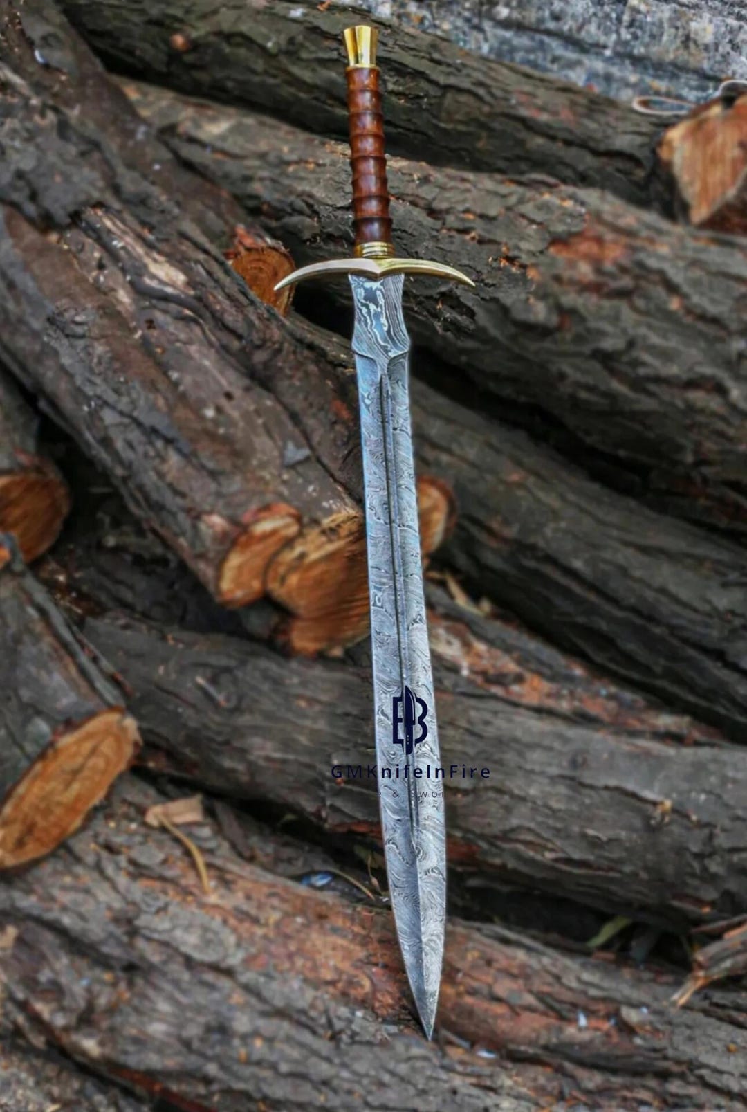 Hand-forged Viking Damascus Steel Art Blade – Personalized Medieval ...