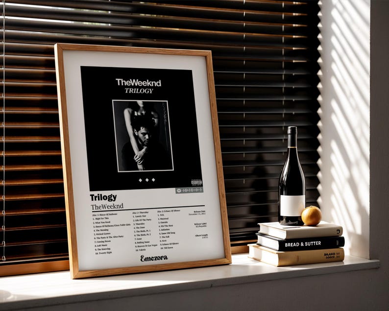 The Weeknd Trilogy Poster – Minimal Music Album Print Wall Art – Rnb ...