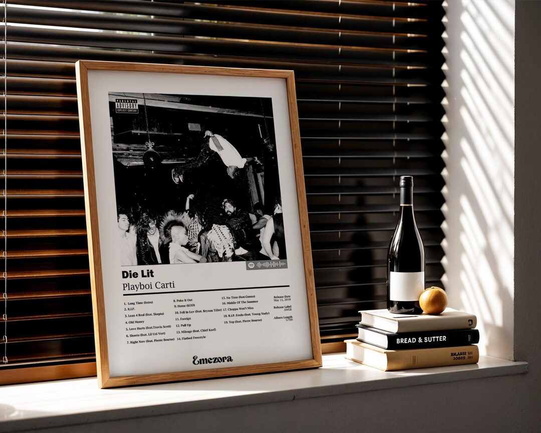 Playboi Carti Die Lit Poster – Rap Album Cover Wall Art Print, Aesthetic Music Poster, Hip Hop ...