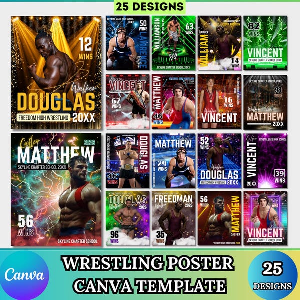 Wrestling Posters - Etsy