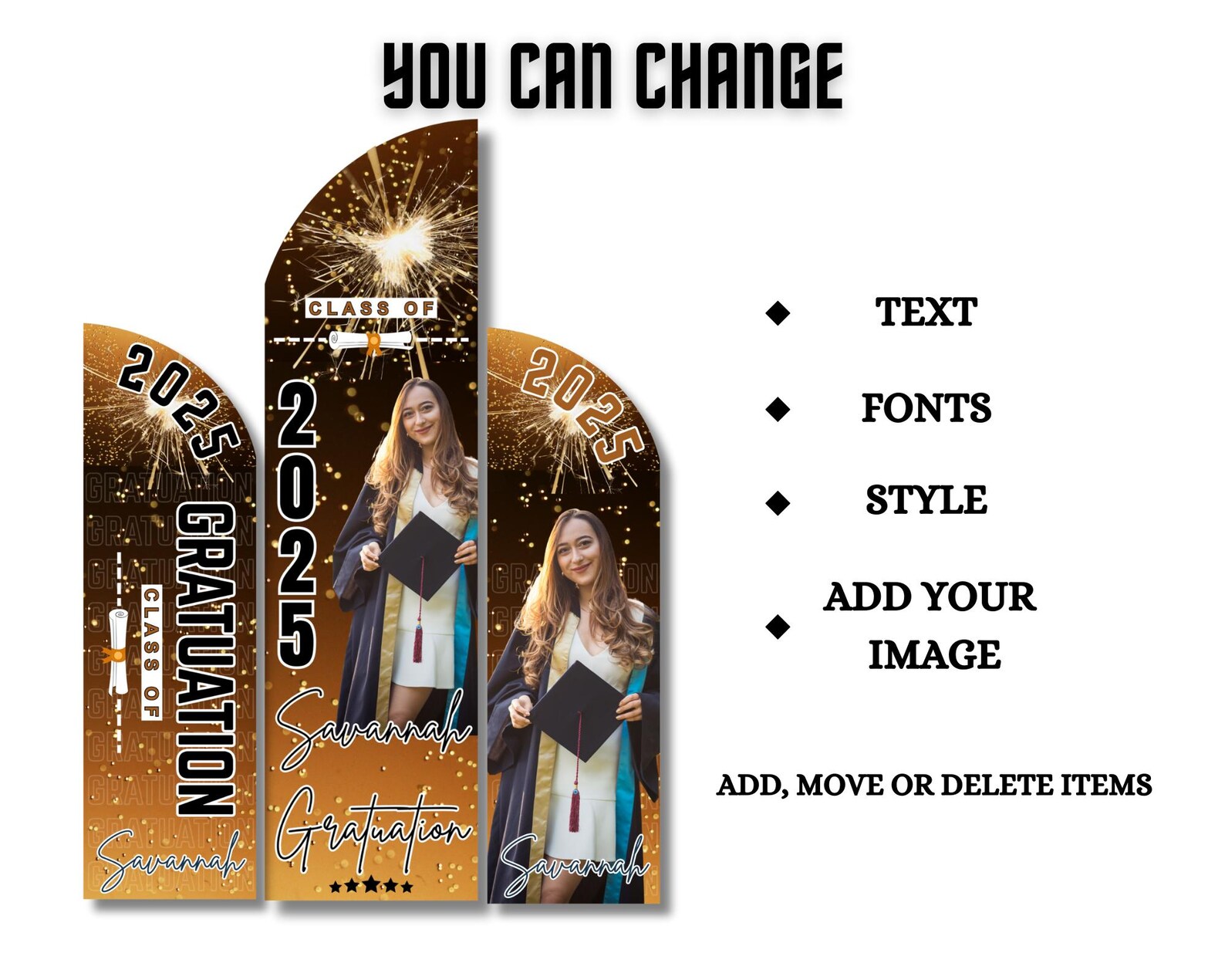 Graduation Wooden Arch Panel Design Canva Backdrop Template Bundle ...