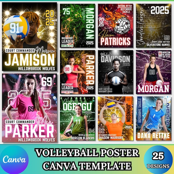 Senior Night Volleyball Posters - Etsy