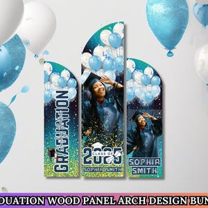 Graduation Wooden Arch Panel Design Canva Backdrop Template Bundle ...