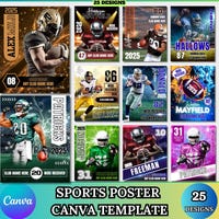 Customizable Senior Football Poster Template: Canva Homecoming Design ...