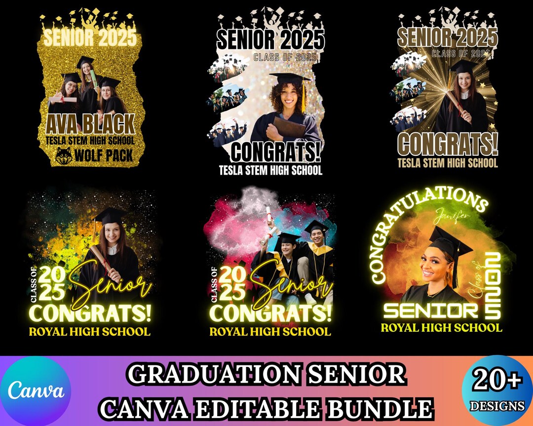 Class of 2025 Graduation Template, Senior 2025 Canva Template ...