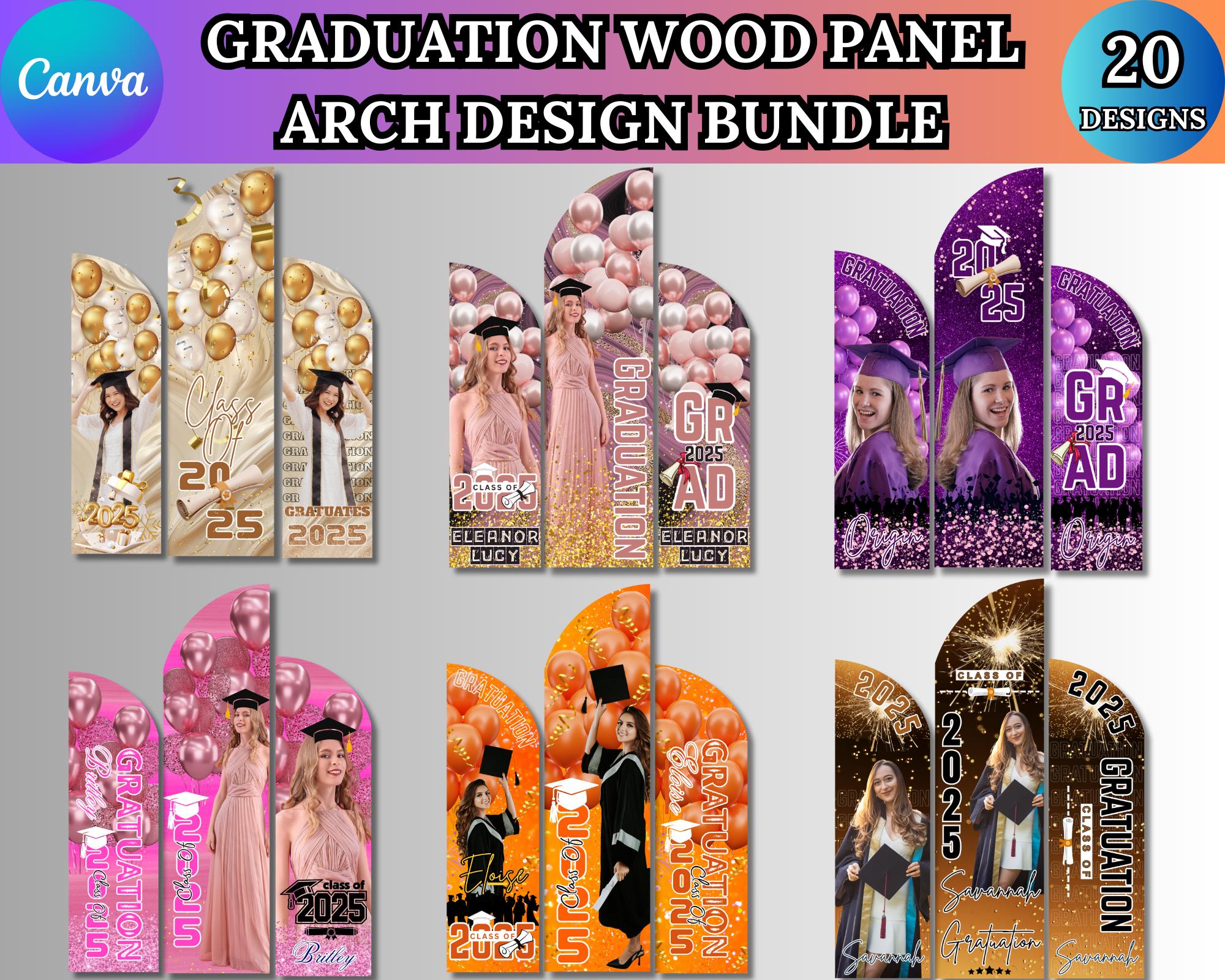 20 Graduation Wooden Arch Panel Canva Designs, Grad Wooden Arch ...