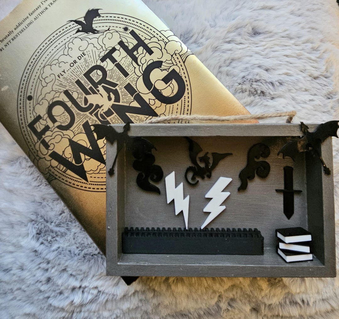 Fourth Wing Inspired Bookish Shadow Box - Etsy