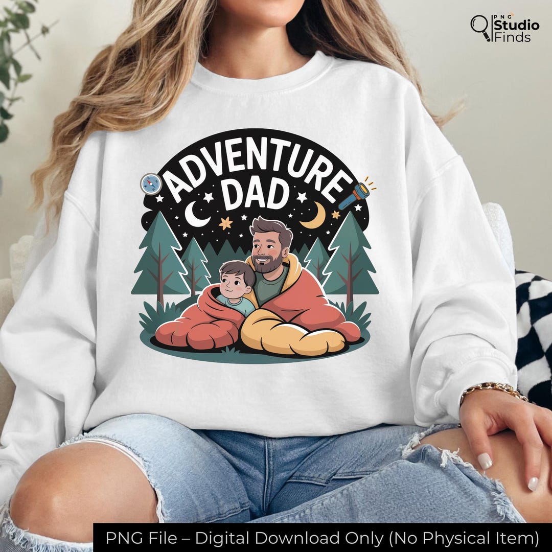 Adventure Dad PNG: Camping Father Son Art (digital Download) - Etsy