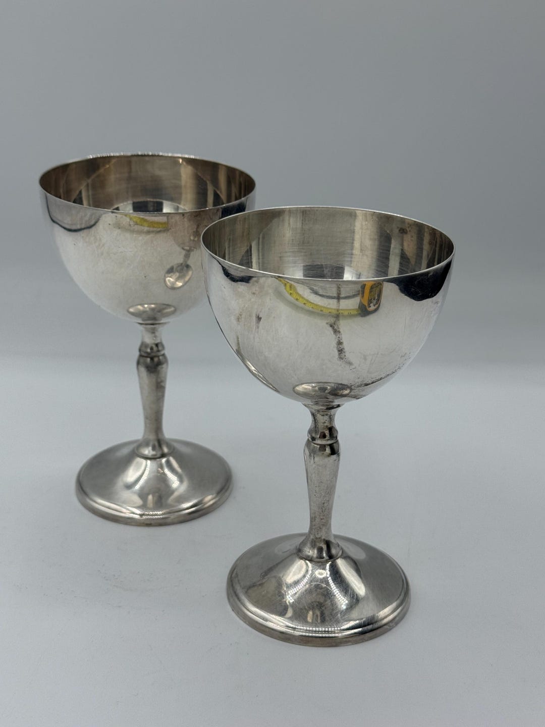 Vintage Silver-plated Goblets – Elegant Mid-century Drinkware (set of 2 ...