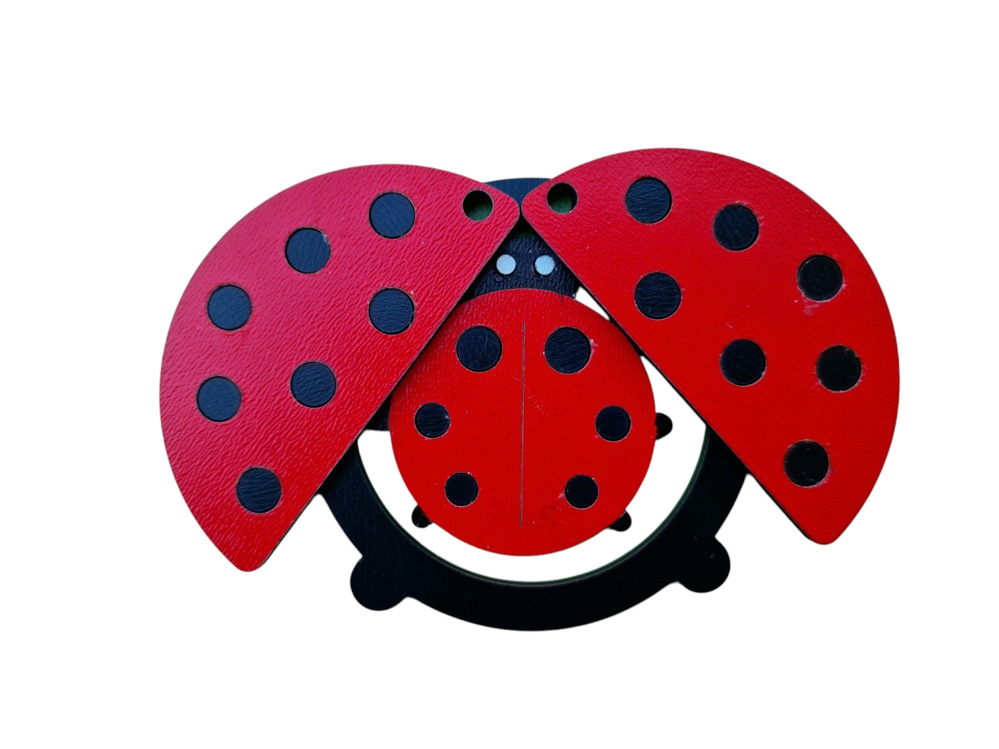 Ladybug – SVG File for Montessori Busy Board | Moving Wings Toy | Laser ...