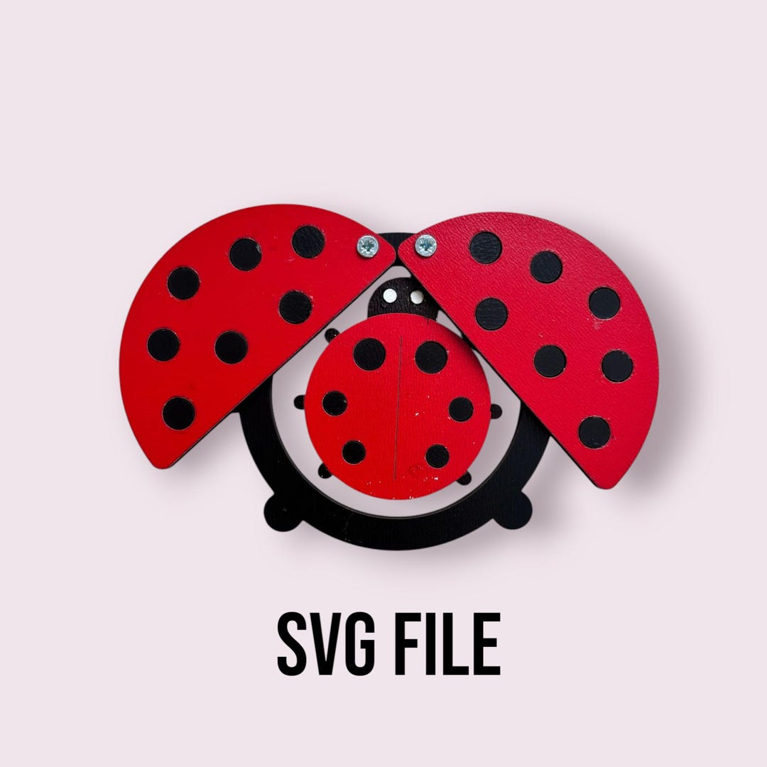 Ladybug – SVG File for Montessori Busy Board | Moving Wings Toy | Laser ...