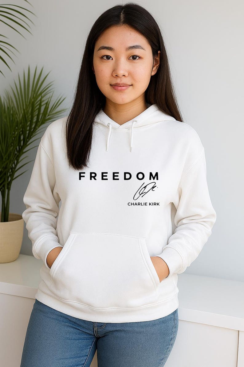 Freedom Hoodie Charlie Kirk- Unisex Heavy Blend Sweatshirt, Cozy Apparel, Motivational Gift ...
