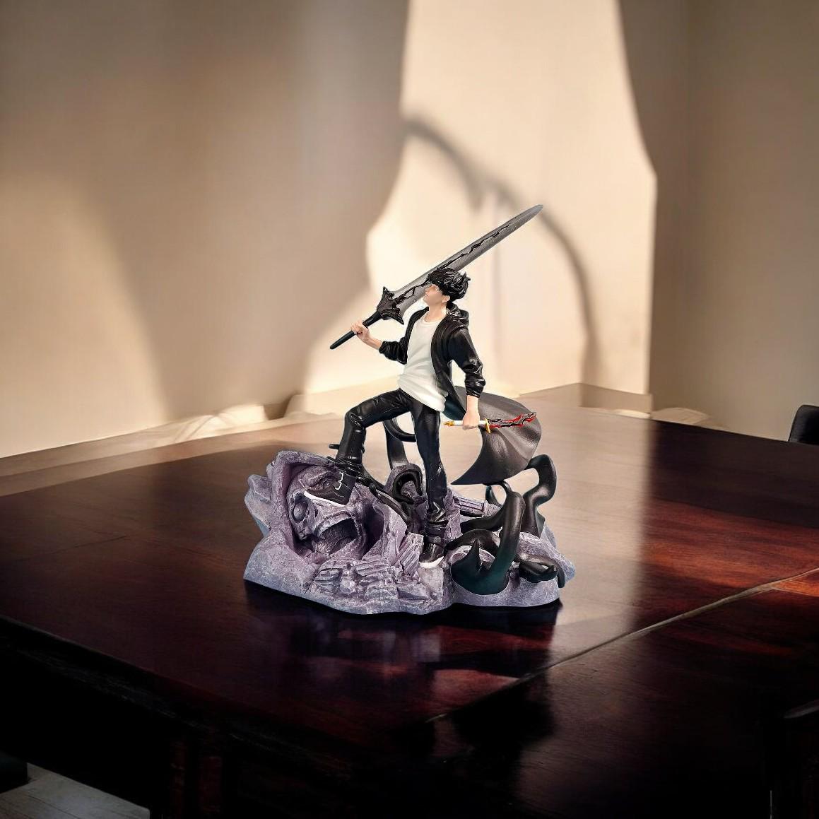 Su.ng Jin-woo Solo Leveling Figure Anime Action Statue With Shadow ...