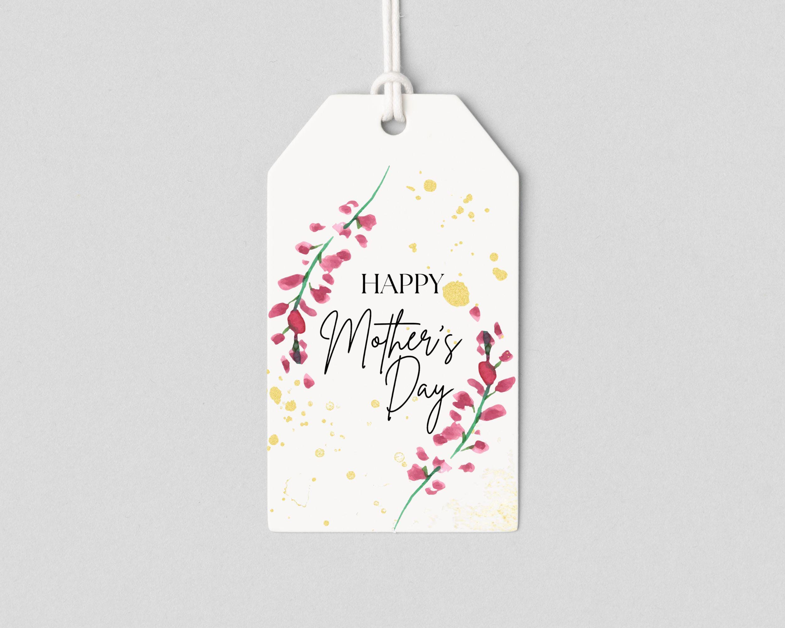 Floral Mother’s Day Gift Tags Printable - Instant Download PDF on A4 ...