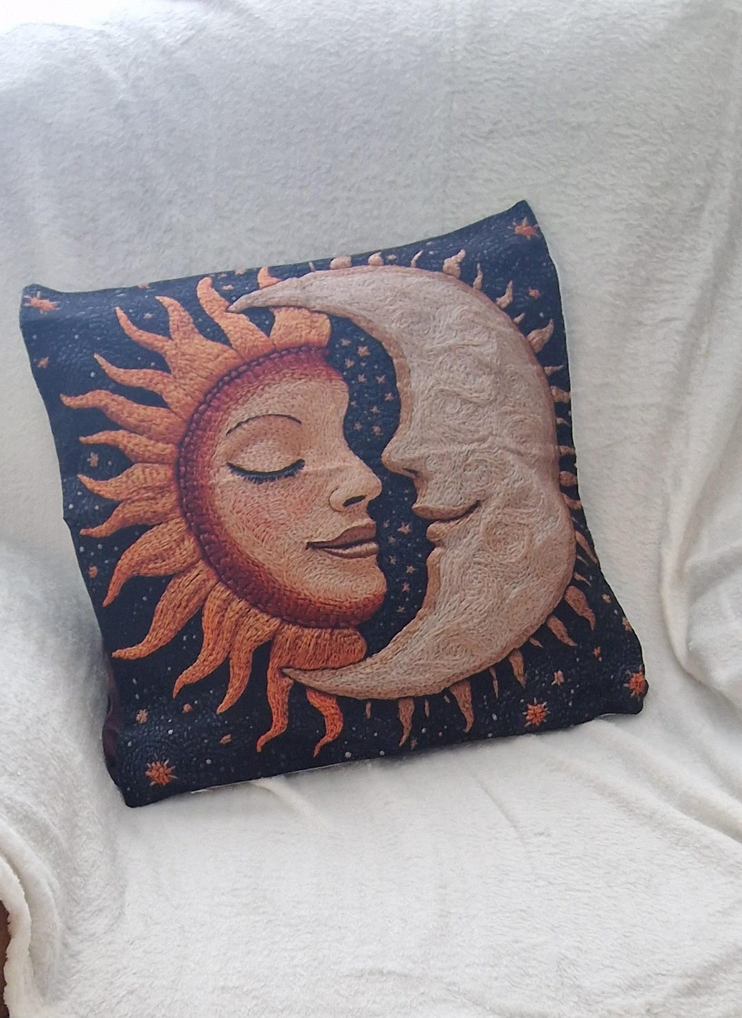 Cushion Cover, Sun and Moon Cover, Cosmic Celestial Pillow, Home Décor ...