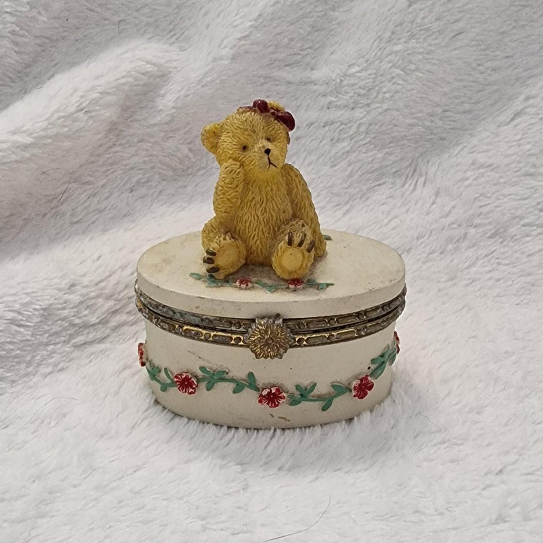 Teddy Bear Trinket Box: Baby's First Tooth & Curl Keepsake - Etsy