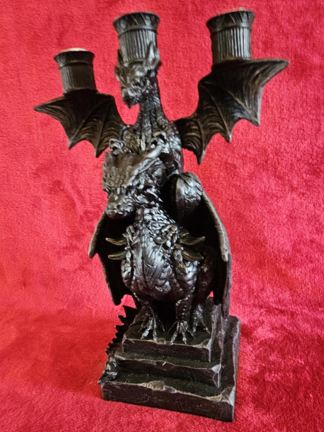 Gothic Dragon Candlestick Holder: Mystical Fantasy Decor - Etsy