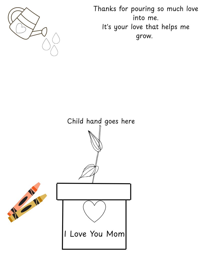 Coloring Diy Printable Handprint Flower Craft for Kids. Great for ...