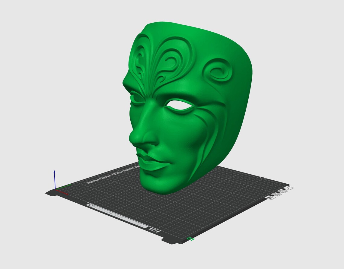 Engraved Ornamental Mask STL File, 3D Printable Wall Art (digital ...
