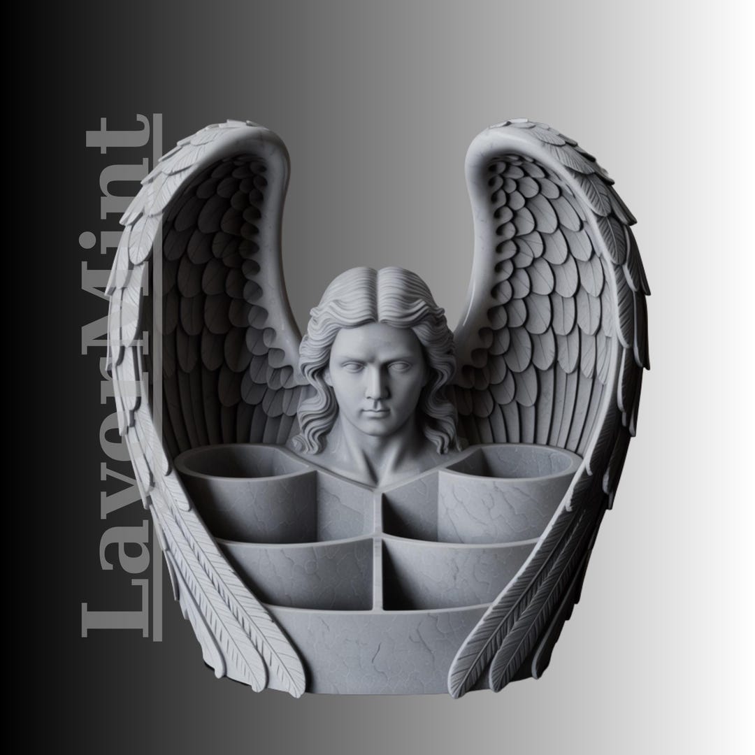 Angel Wings Desk Organizer Statue: 3D Printable STL File - Etsy