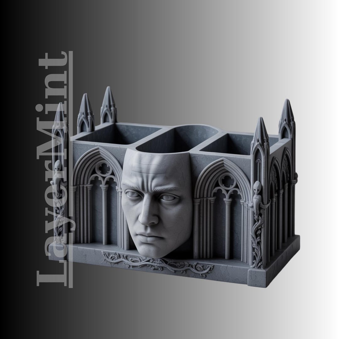 Gothic Face Desk Organizer: 3D Printable STL File (creality & FDM ...