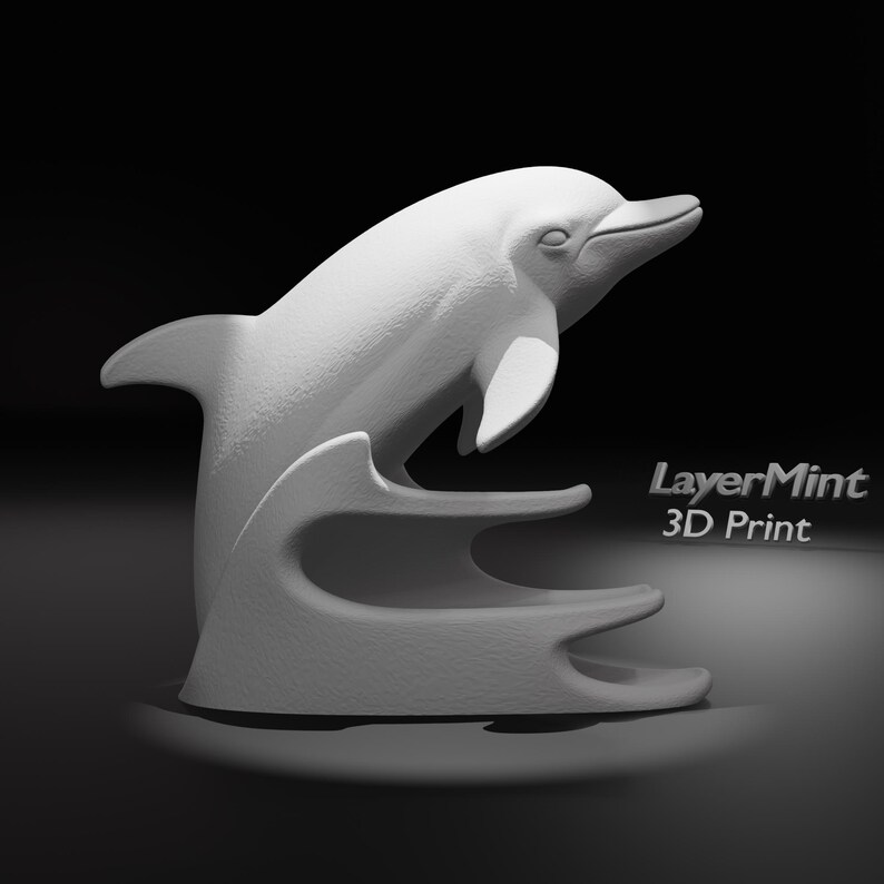 Dolphin Desk Organizer STL File, 3D Printable Ocean Themed Storage ...